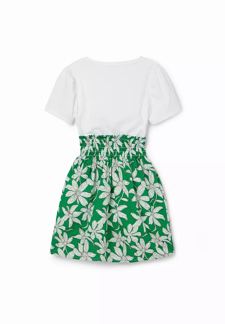 Buy Desigual Desigual Girl Combination floral dress. 2025 Online | ZALORA