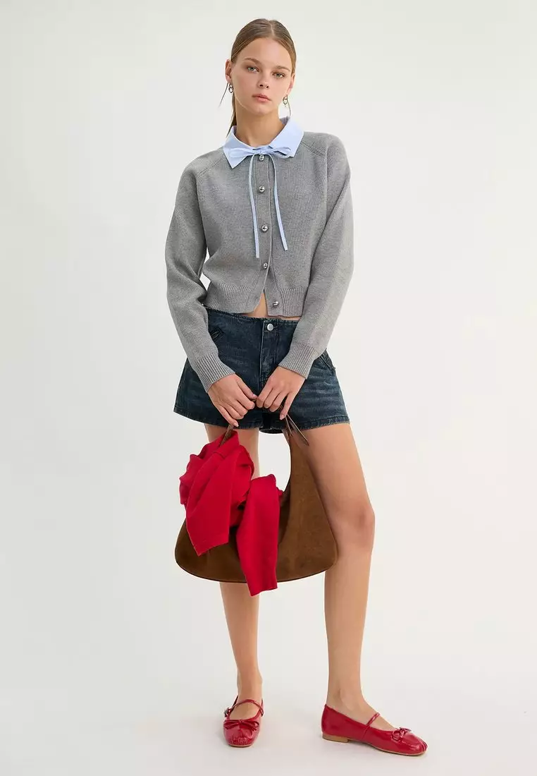 Buy Pomelo Button Front Cardigan - Dark Grey 2026 Online | ZALORA