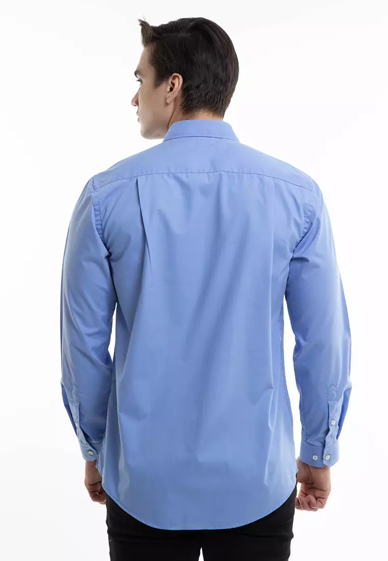 Jual MANLY MANLY Kemeja Regular Fit Chiswick Light Blue Original 2025 ...