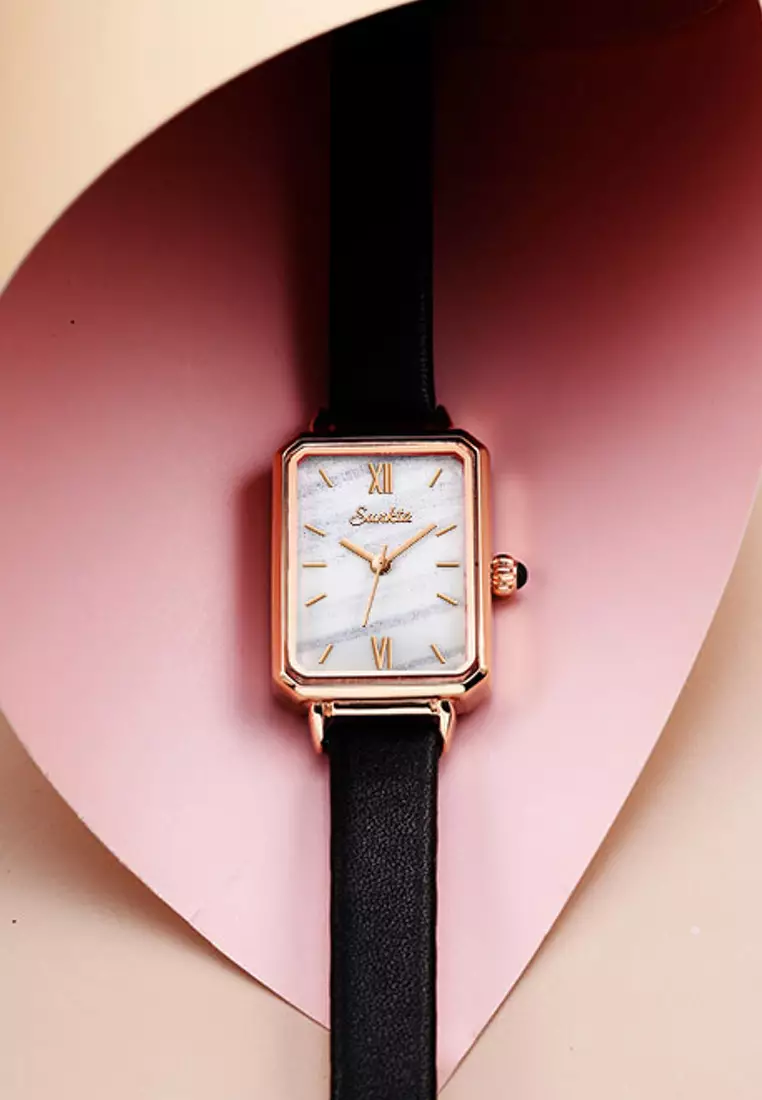 Buy LIGE SUNKTA Ladies Octagonal Quartz Watch, 27x20mm, Mother of Pearl ...