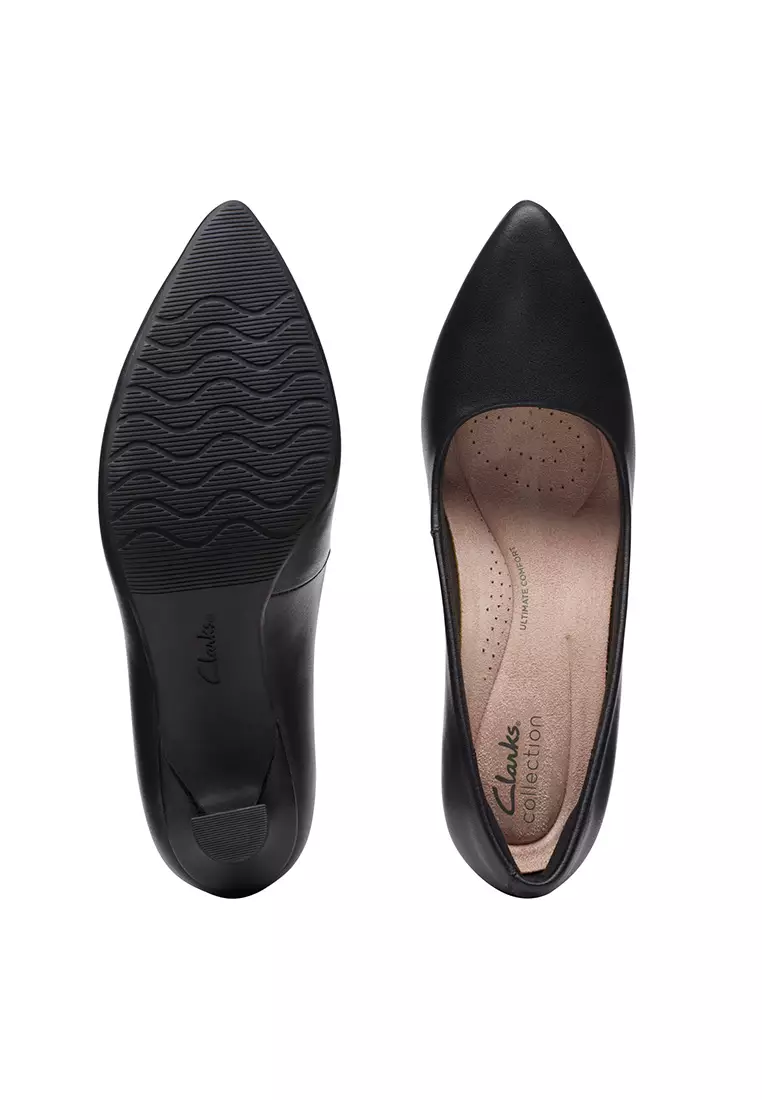 Buy Clarks Clarks Kataleyna Gem Black Leather Shoes Online | ZALORA Malaysia