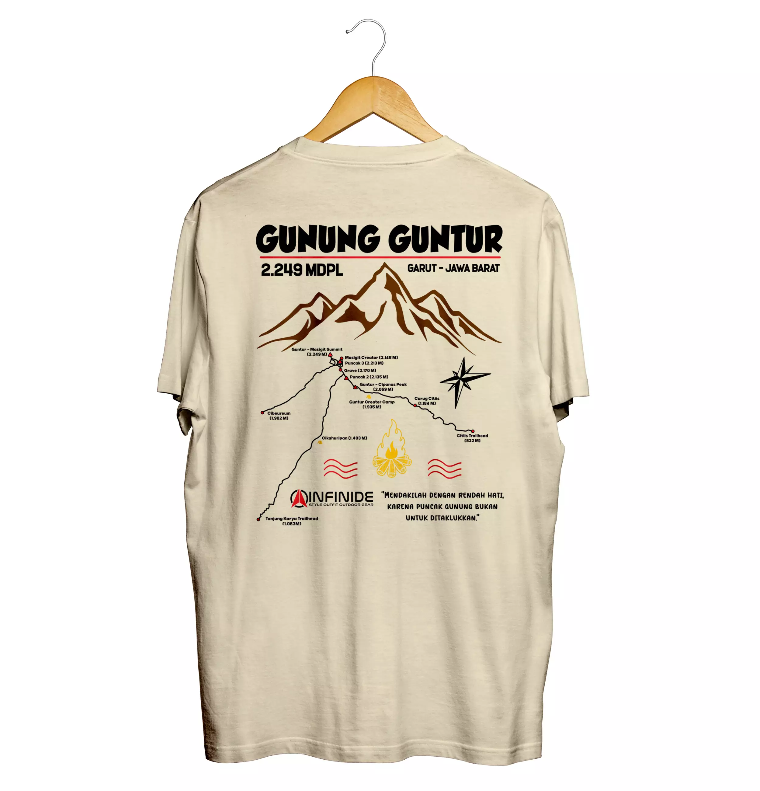 Jual Infinide Infinide T-Shirt Original JALUR PENDAKIAN GUNUNG GUNTUR ...