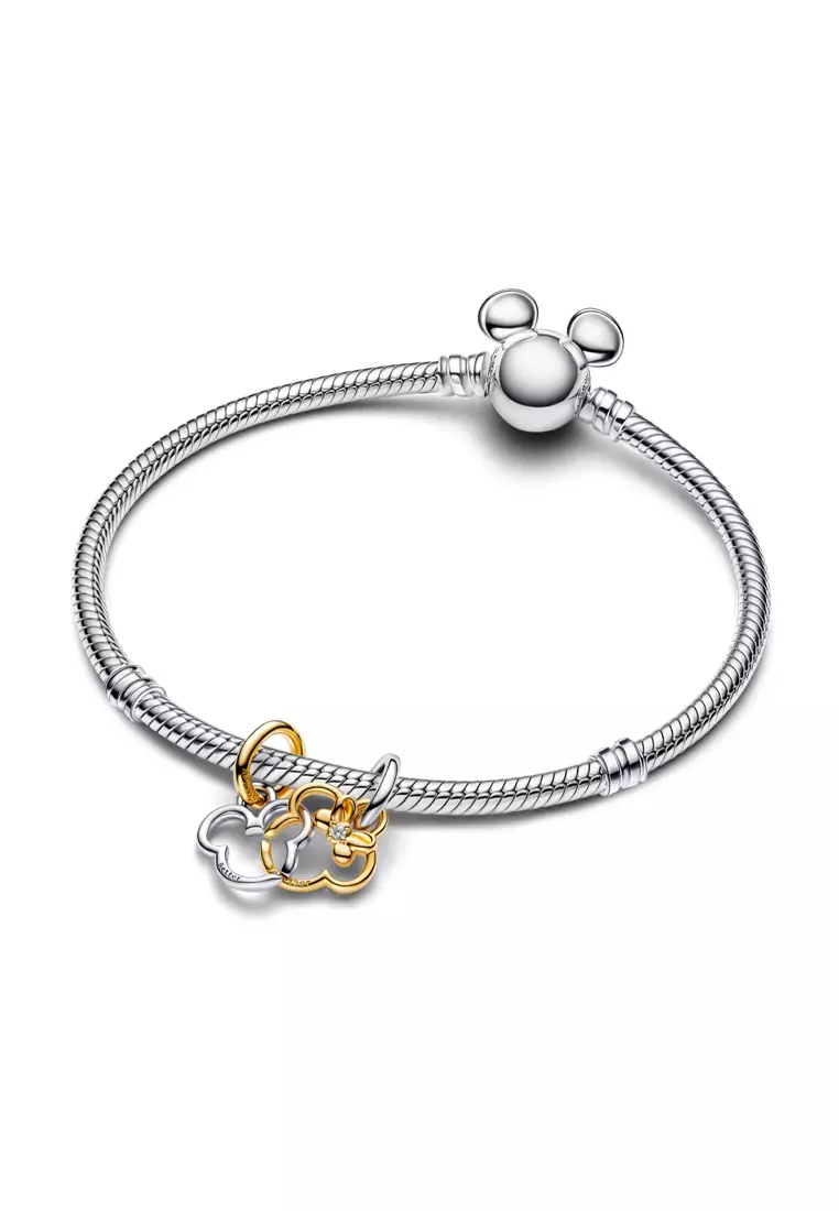 Buy PANDORA Pandora x Disney 14K Gold Plated Mickey Mouse & Minnie ...