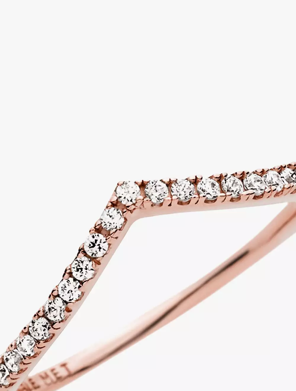 Jual PANDORA Sparkling Wishbone Ring - 48 - Rose Gold Original 2024 | ZALORA Indonesia