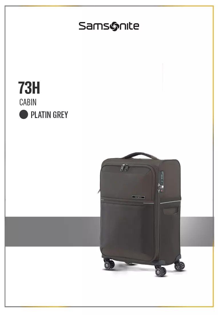 Jual Samsonite Samsonite Koper Softcase 73H Spinner Cabin 20 Inch - Platin Grey Original 2023 ...
