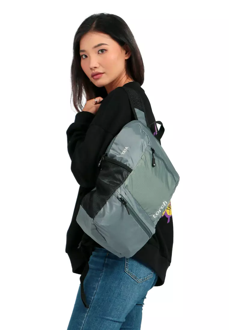 Jual TORCH.ID Torch Tata Grey Foldable Backpack Original 2025 | ZALORA ...