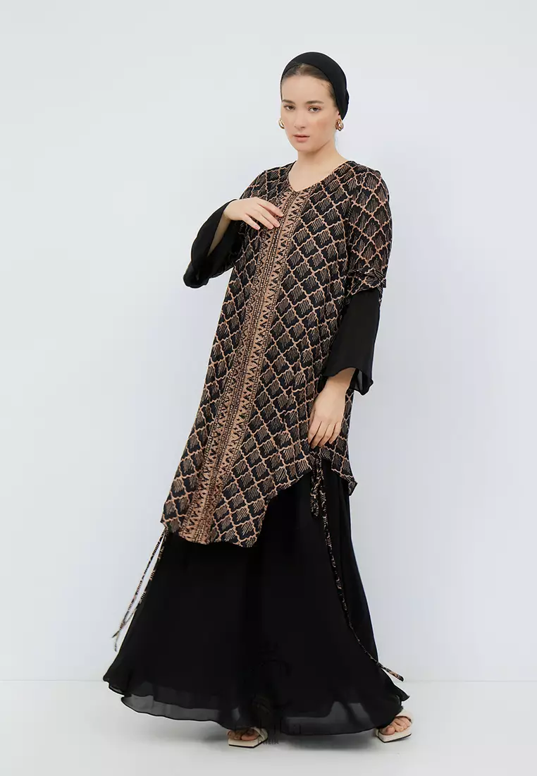 Jual Catalia Batik Batik Dress Shireen Series - Midnight Black Original ...