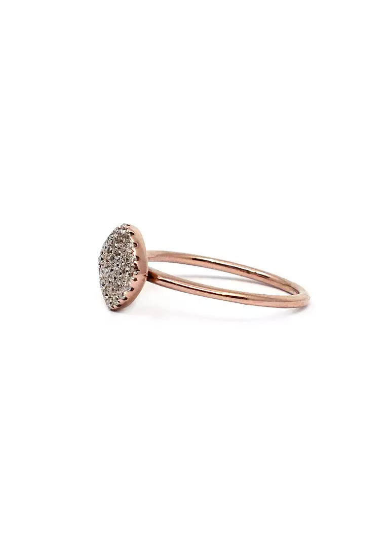 Buy CEBUANA LHUILLIER JEWELRY 14K Locally Made Rose Gold Lady Ring with ...