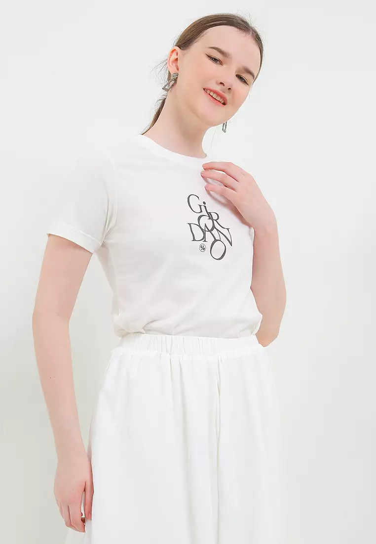 Jual Giordano Women's Signature Tee Original 2025 | ZALORA Indonesia