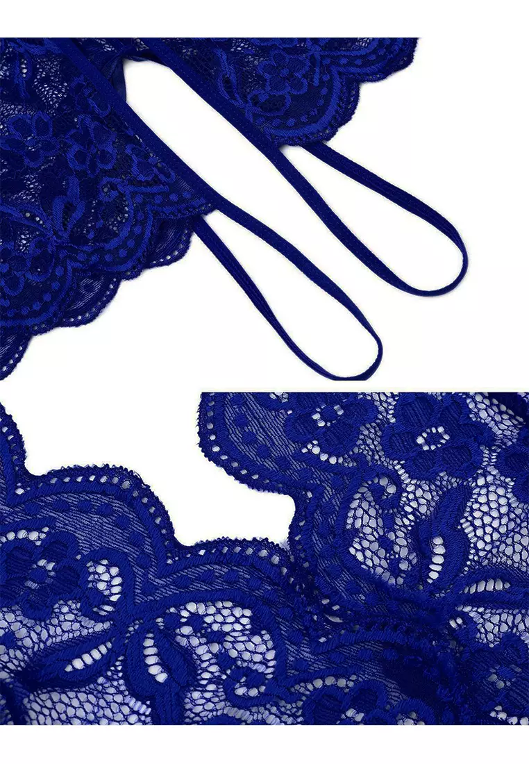 Buy Lycka Ldb4044 Lady One Piece Sexy Lace Bodysuit Nightwear Blue