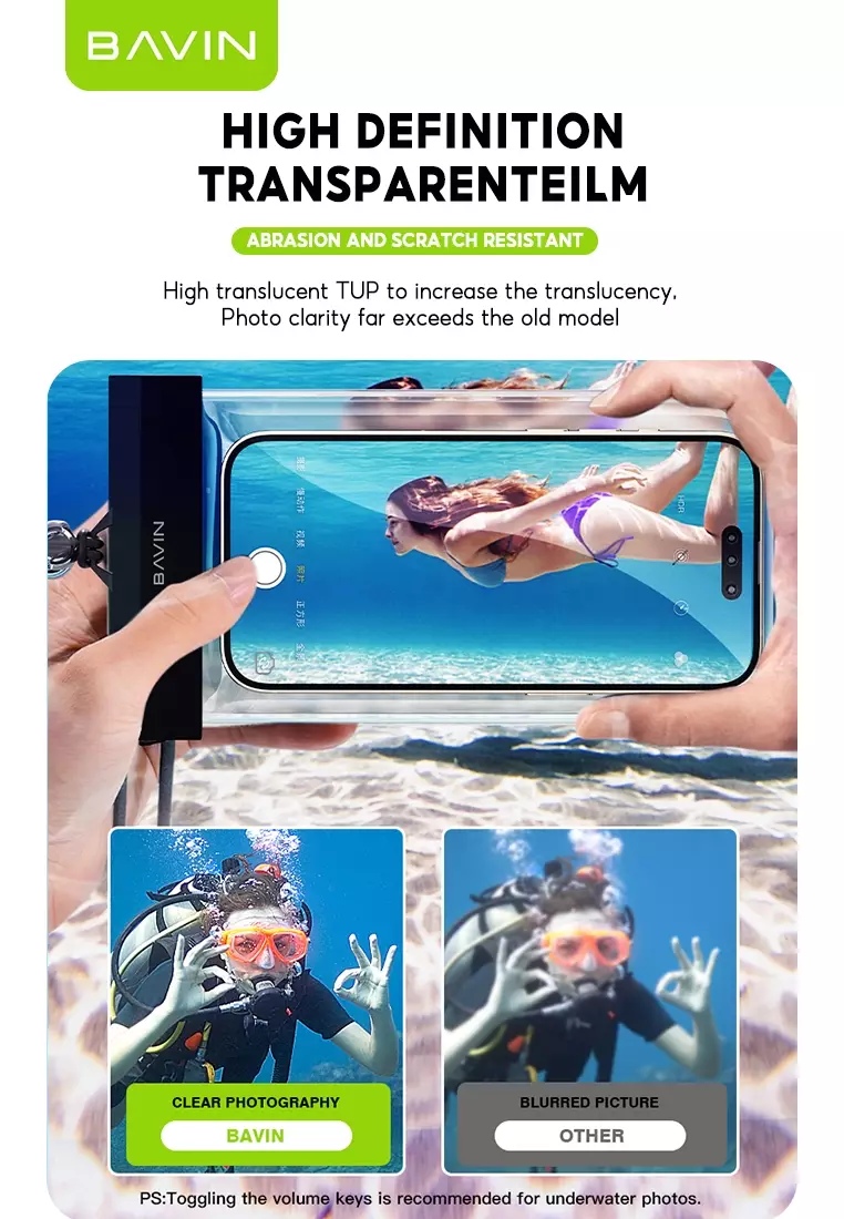 Buy BAVIN ET05 Waterproof Phone Bag Touch-Screen Underwater Phone Pouch ...