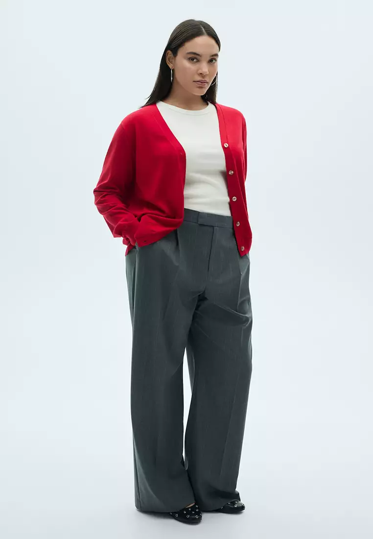 Buy Mango Mulberry Silk Blend Ribbed Cardigan 2025 Online | ZALORA