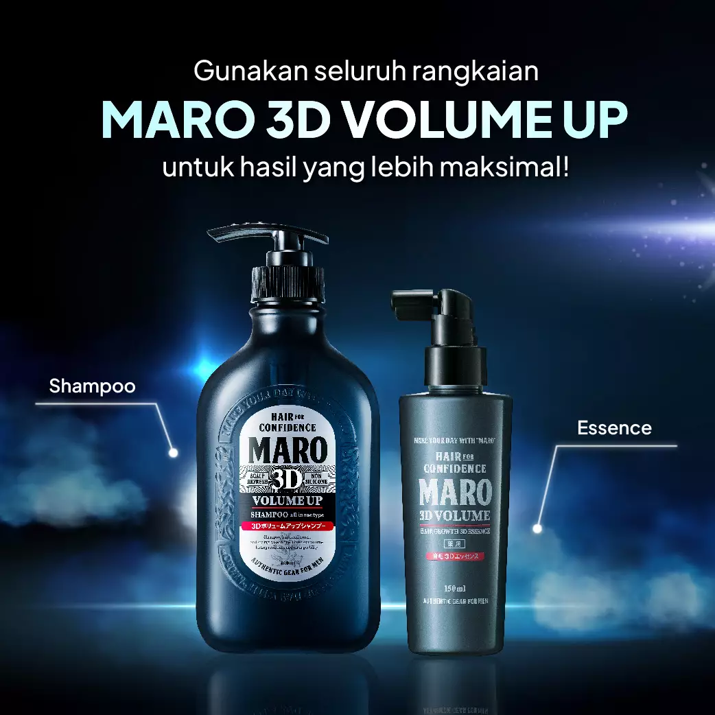 Jual Maro MARO 3D Volume Up Shampoo COOL 400ml - Shampoo Pria Sensasi Cooling Untuk Rambut ...
