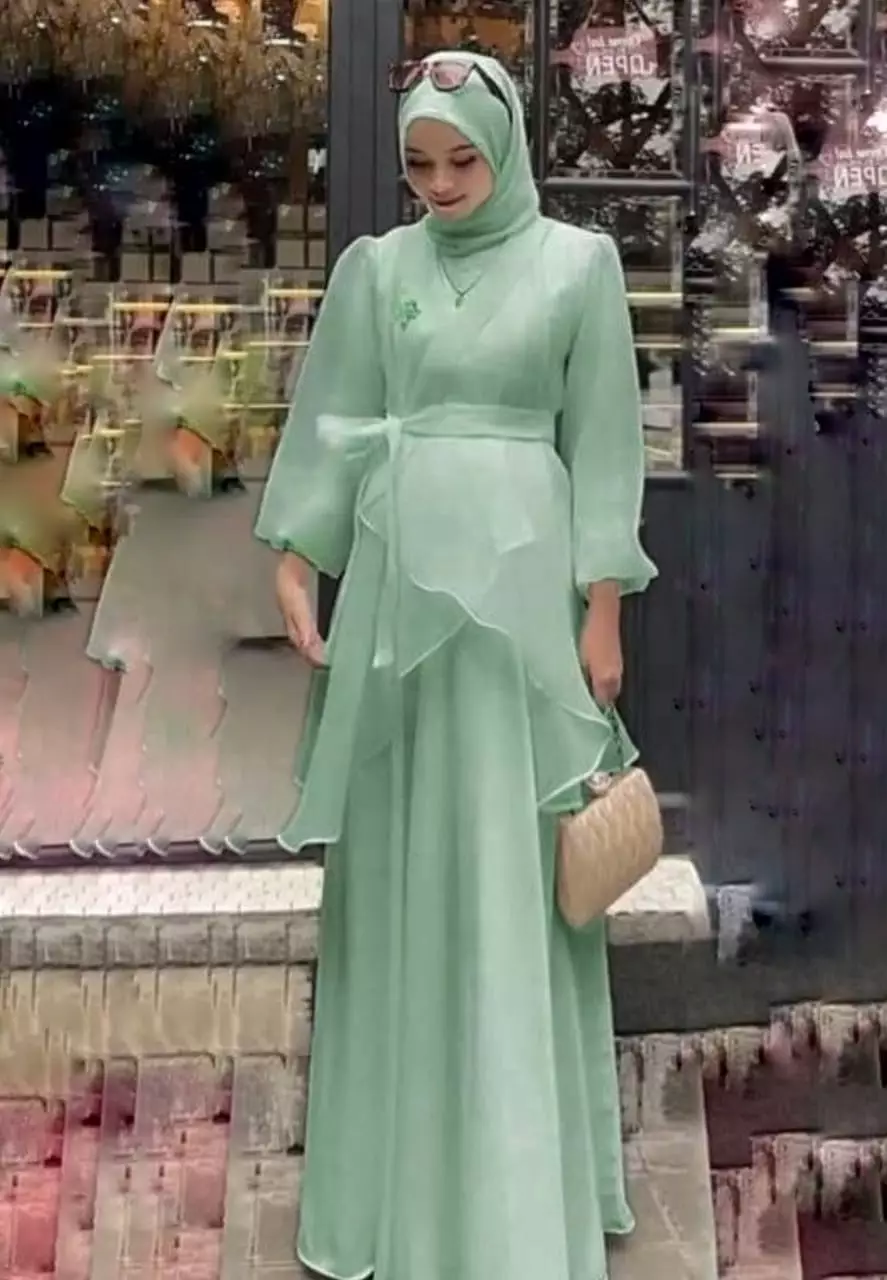 Jual Batik Mayung Dress Vucsya Sage Modern Ukuran Standar | Kebaya ...