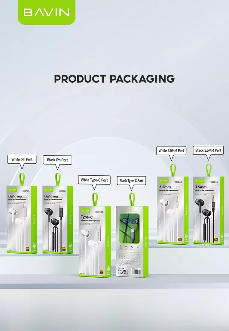 Buy BAVIN Bavin HX879 Stereo Bass In-Ear Earphones Headset Wired ...