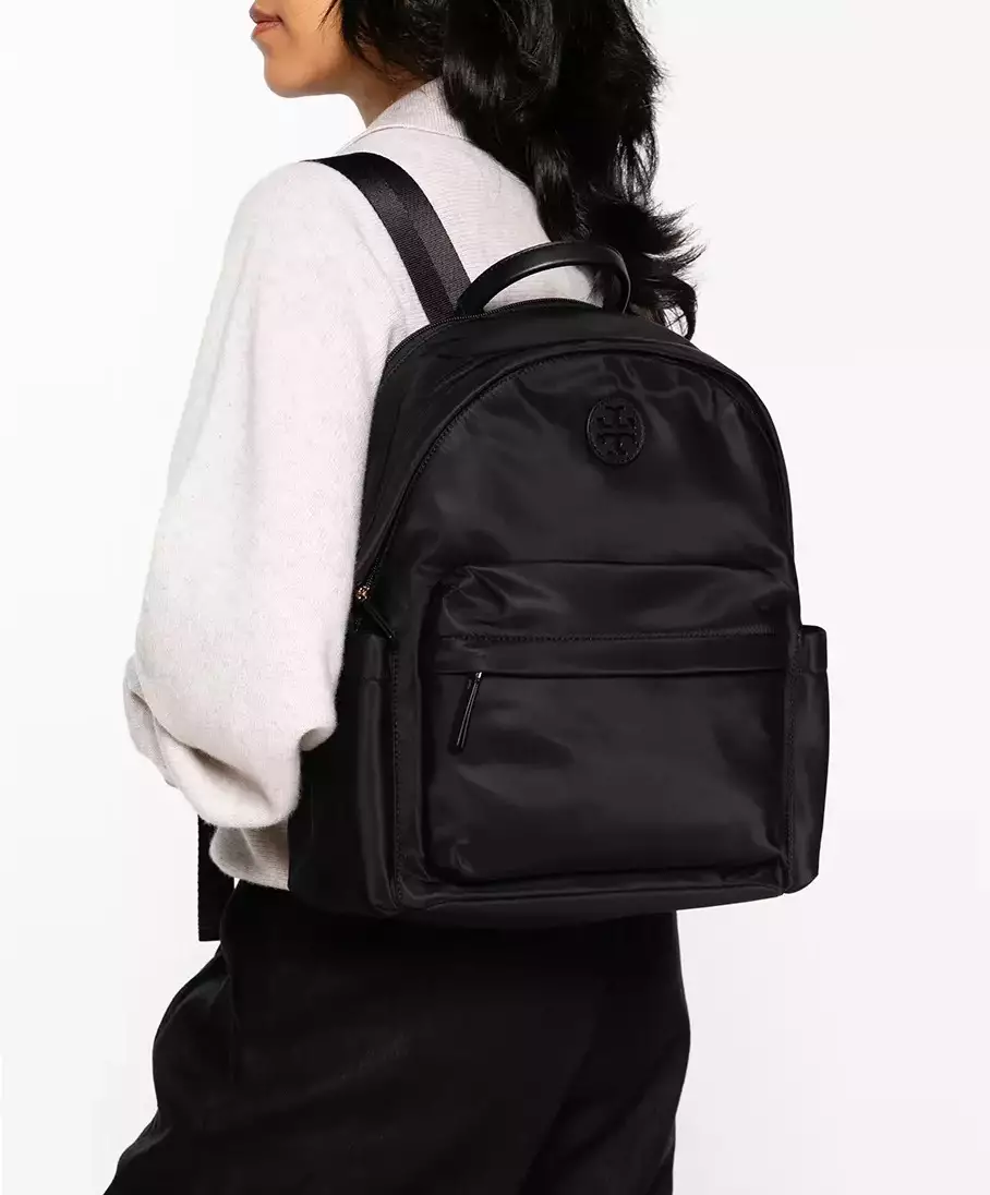 Jual TORY BURCH Tory Burch Ella Nylon Backpack Black Original 2025 ...