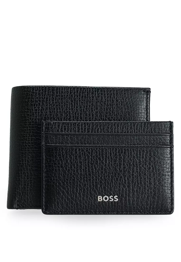 Buy BOSS Leather Wallet & Card Holder Gift Set - BOSS Business Online ...