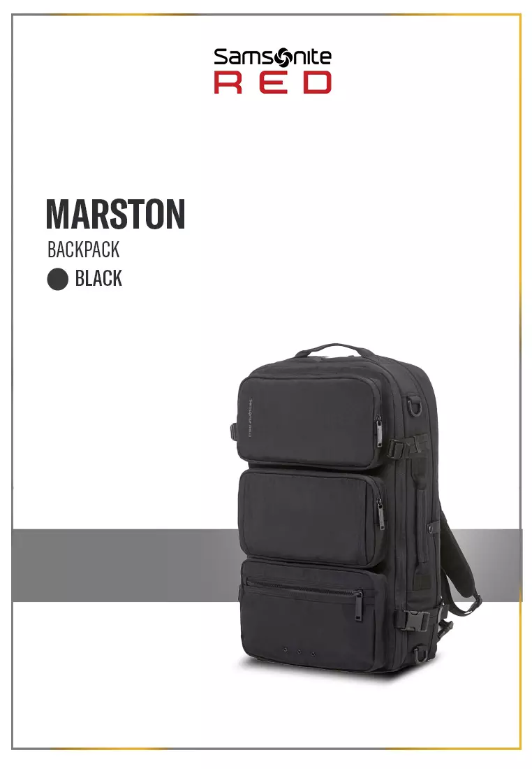 Jual Samsonite Samsonite Red Label Marston 3Ways Bag - Black Original ...