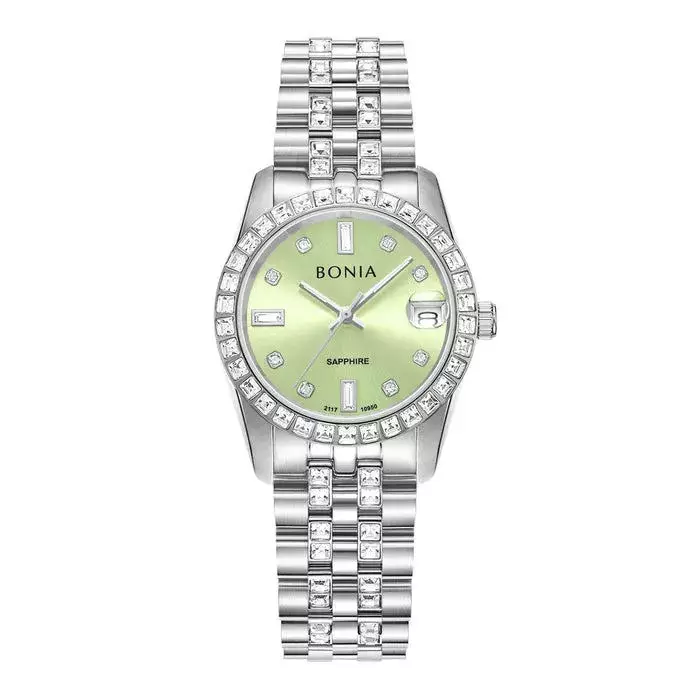 Jual BONIA Bonia Jam Tangan Wanita - Silver Green - Stainless Steel ...