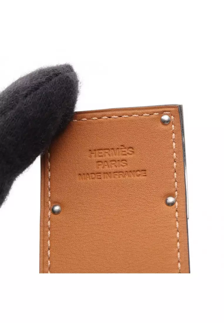 Buy Hermes Pre-Loved Hermès kelly dog bangle box calf black Silver Y刻 ...