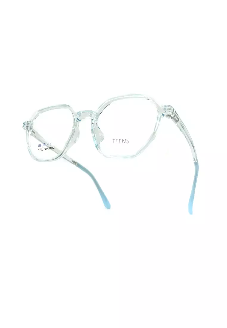 Buy Tony Morgan Tony Morgan Unisex Blue TR90 Irregular Eyeglasses ...