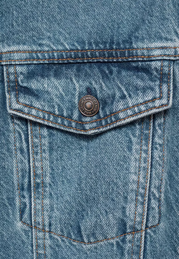 Buy MANGO Man Denim Jacket with Worn-Out Effect 2025 Online | ZALORA ...