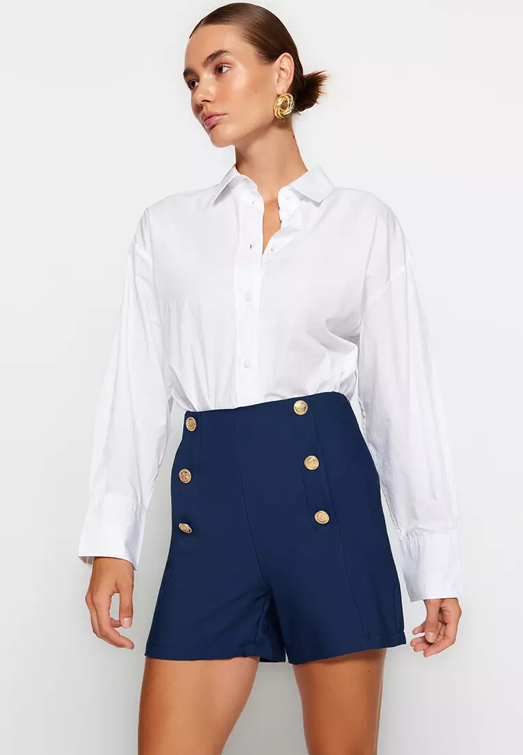 Buy Trendyol Tailored Buttons Shorts Online | ZALORA Malaysia