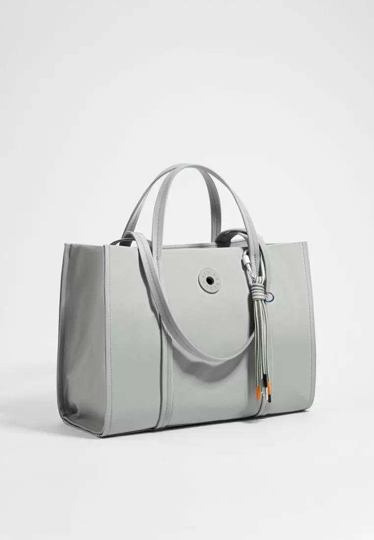 Jual Bimba Y Lola Bimba Y Lola M Light Gray Shopper Bag Original 2024 ...