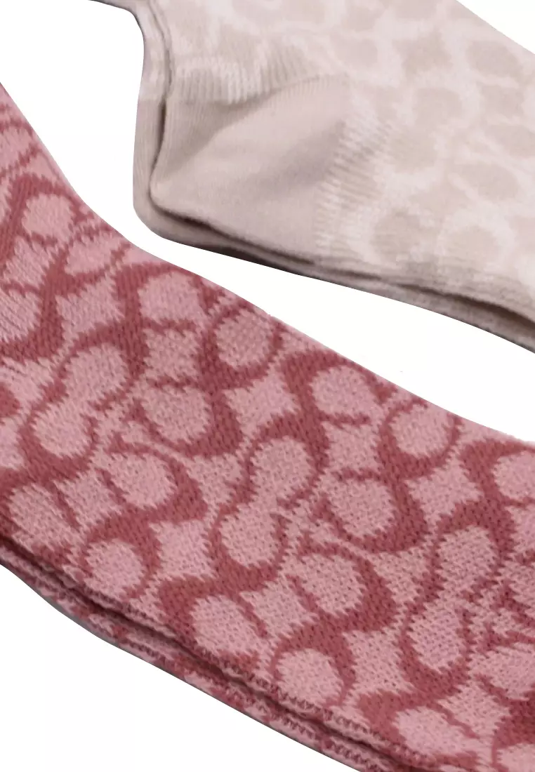Coach Signature Calf Socks in Rouge/ Chalk CH397 2025 | Buy Coach ...