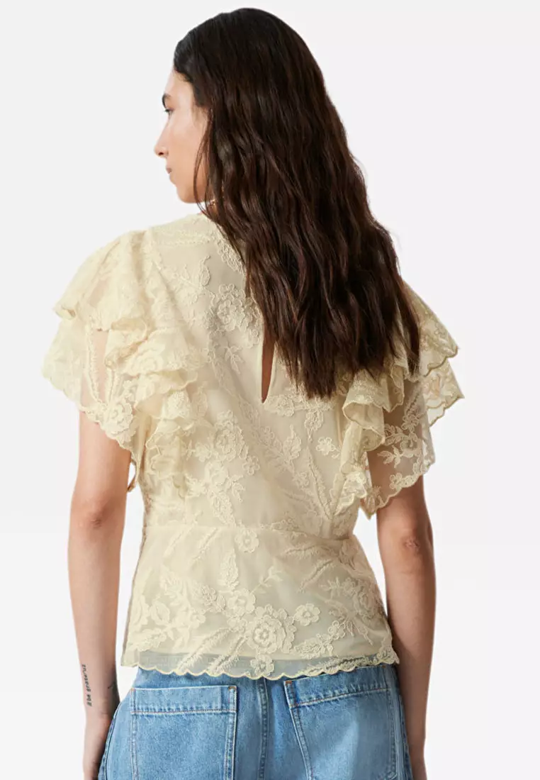 Buy & Other Stories Ruffle Lace Blouse Online | ZALORA Malaysia