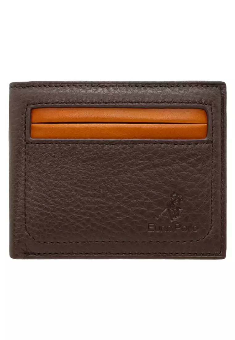 Buy Euro Polo Pebble Leather Flip ID Cards Bifold Wallet EWB 40353 ...