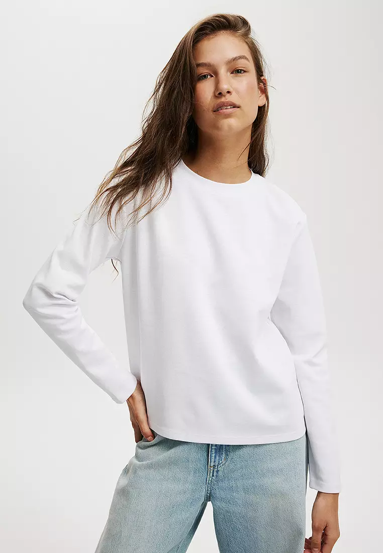 Buy Cotton On Hyper Weave Long Sleeve Tee 2025 Online | ZALORA