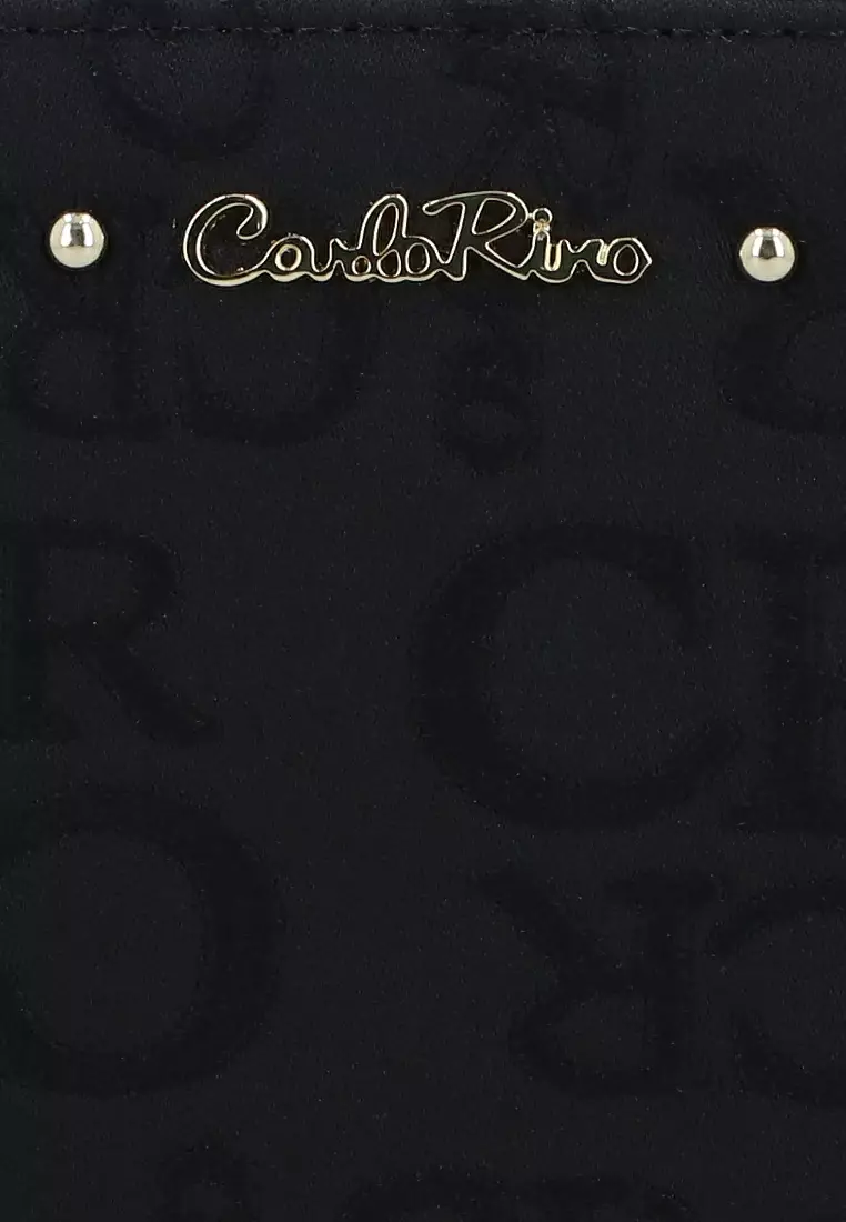 Buy Carlo Rino CR Monogram Continental Zip Wallet - Black 2025 Online ...