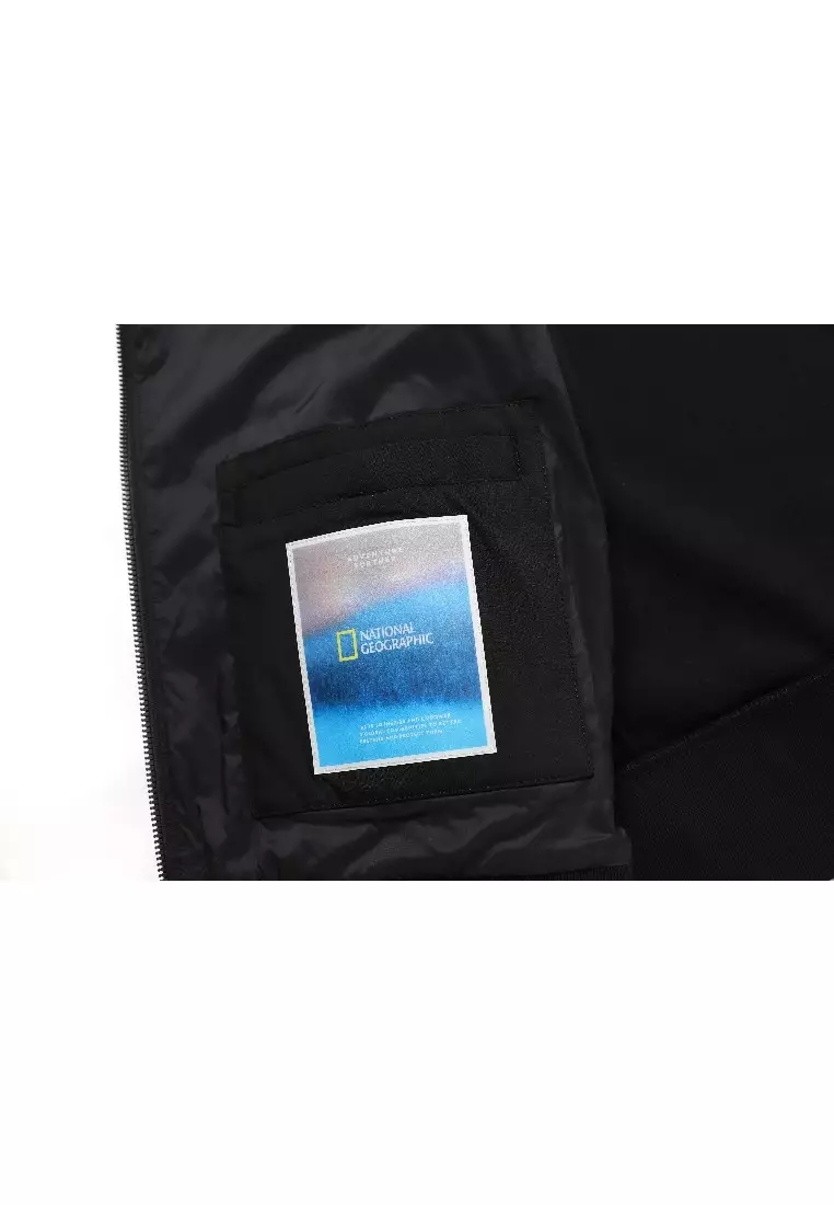 National Geographic Women's PUFFIN Micro Fleece Woven Mixed Hooded Zip ...