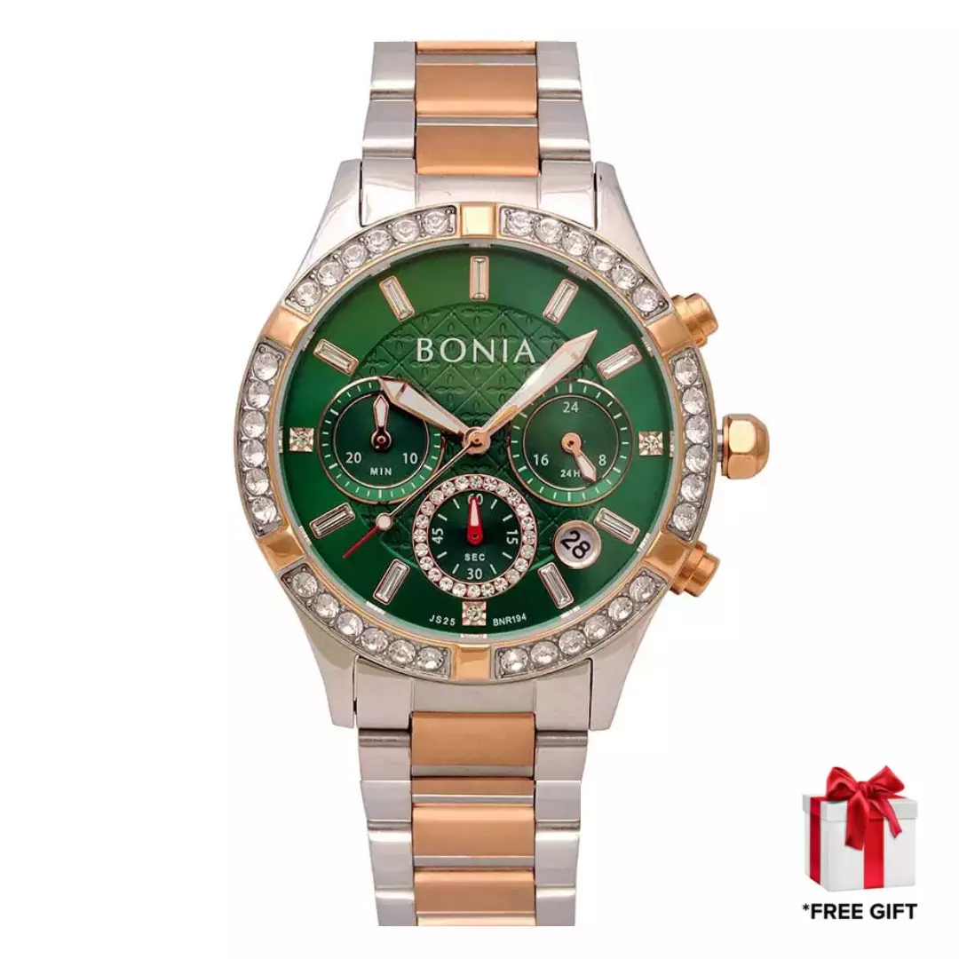 Jual BONIA Jam Tangan Wanita BONIA Chronograph Green BR194-2697C ...