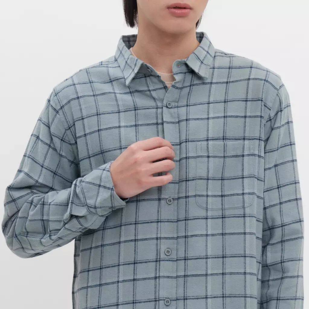 Jual M231 M231 Kemeja Pria Flannel Panjang Biru 0294 Original 2024 ...