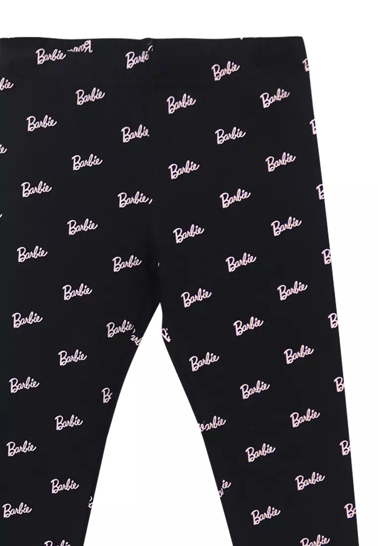 Buy Barbie Barbie Girls Basic All Over Print Leggings Black 2024