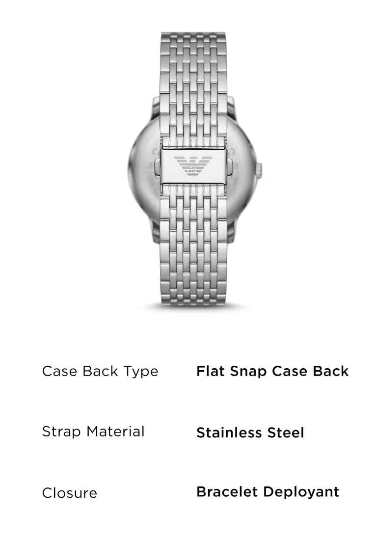 Buy Emporio Armani Emporio Armani Men's silver Stainless Steel Watch ...