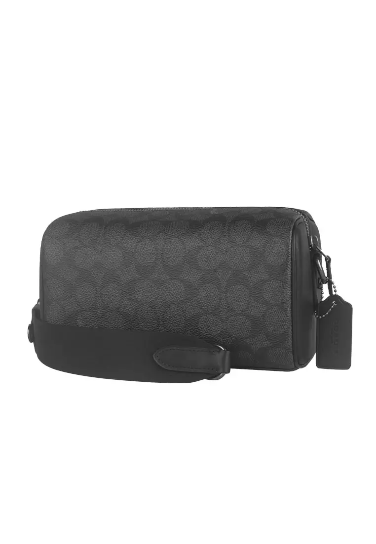 Buy Coach Axel Crossbody Bag In Signature Canvas Charcoal Black CV762 ...