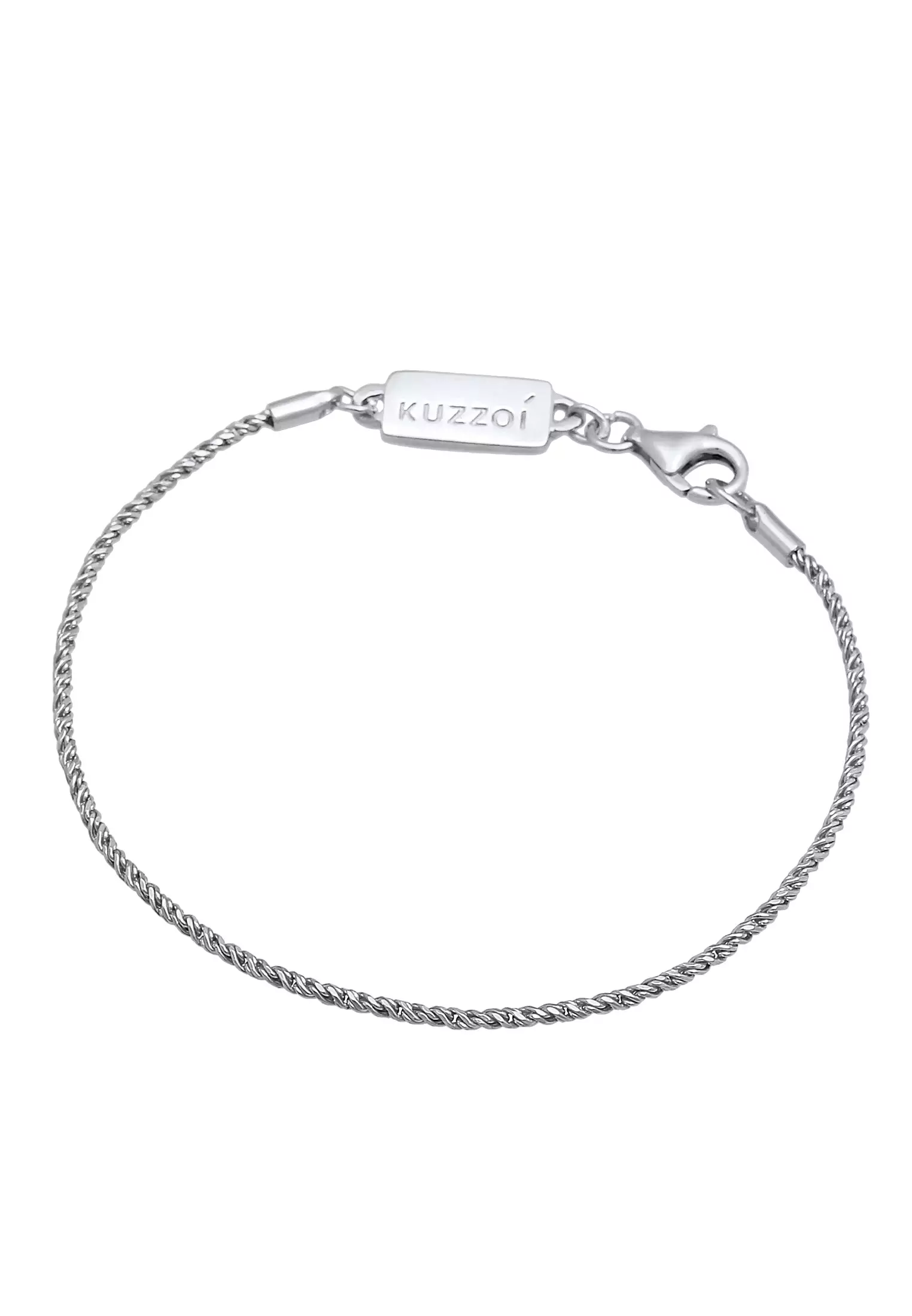 Buy Kuzzoi Men's Silver Twisted Rope Chain Bracelet – Oxidised 2026 ...