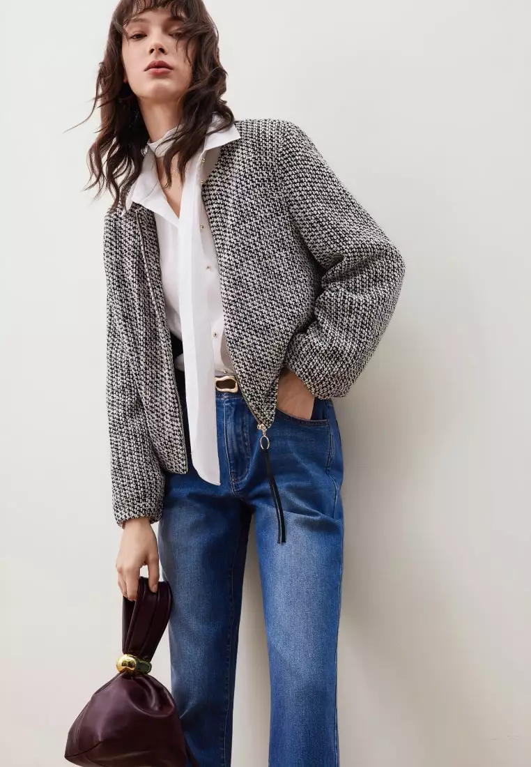 Buy G2000 G2000 Tweed Knit Zipper Jacket 2025 Online | ZALORA