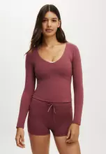 Buy Cotton On Body Ultra Soft Scoop Neck Long Sleeves Top 2026 Online ...