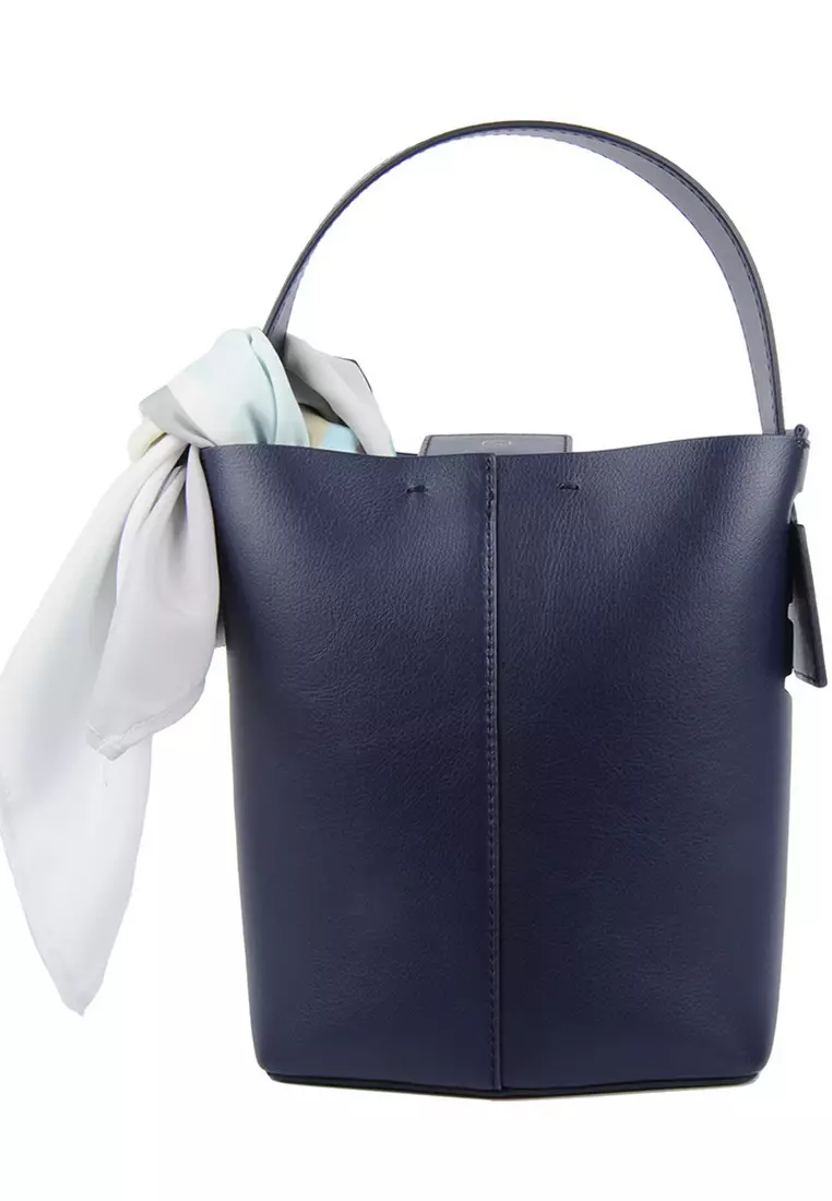 Buy RO Bags Terranova Felucca Mini Top Handle Bucket Bag in Navy/Light ...