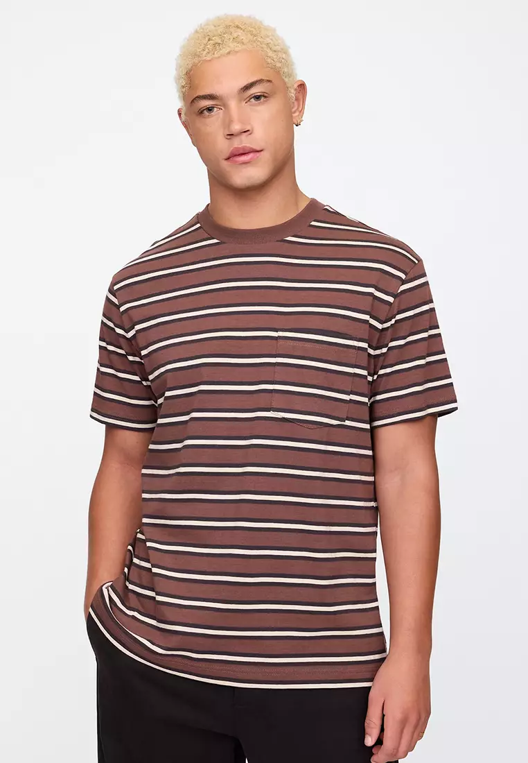 Buy GAP Original Pocket Stripes T-Shirt 2025 Online | ZALORA