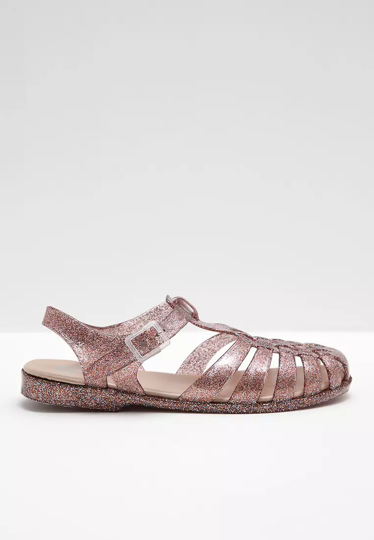 Jual Berrybenka Label Sofia Molly Jelly Sandal Pink Original 2024 ...