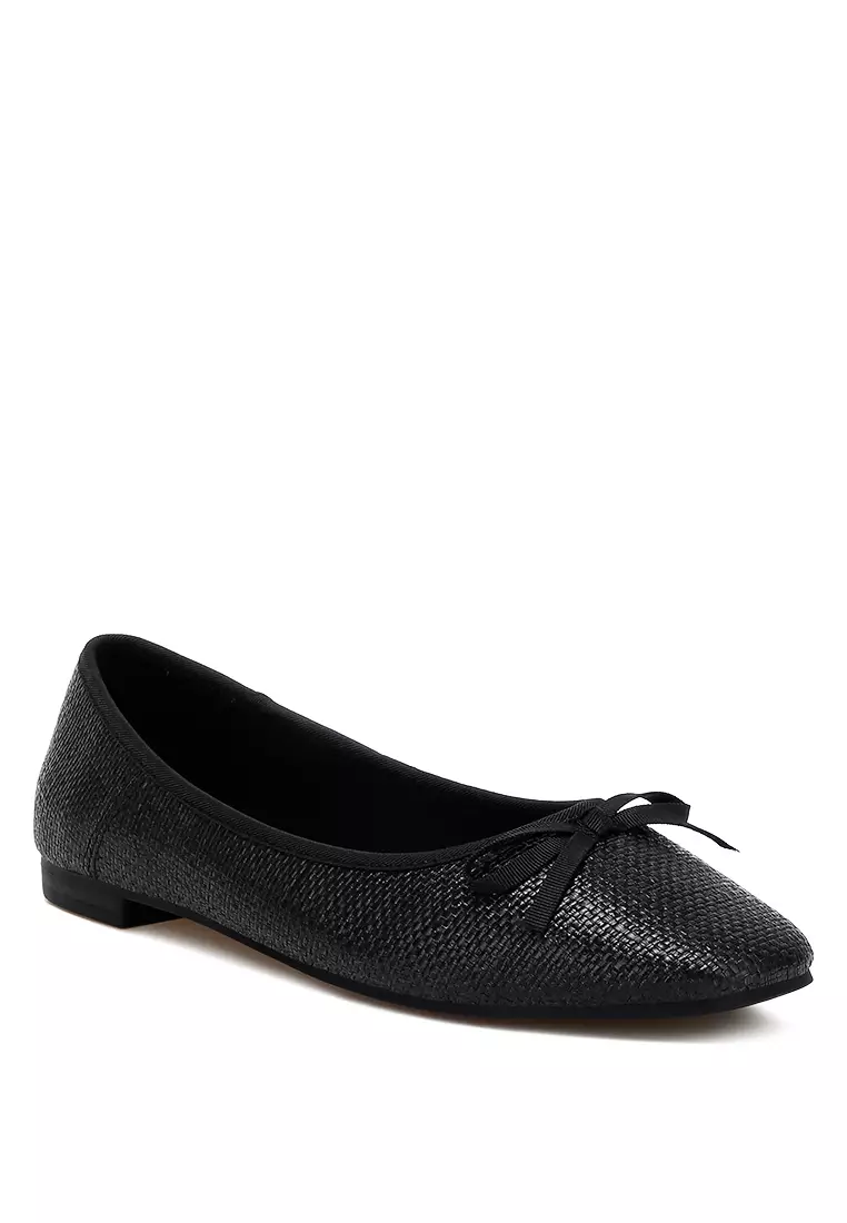 Buy Rag & CO. Raffia Ballet Flats in Black 2025 Online | ZALORA Philippines