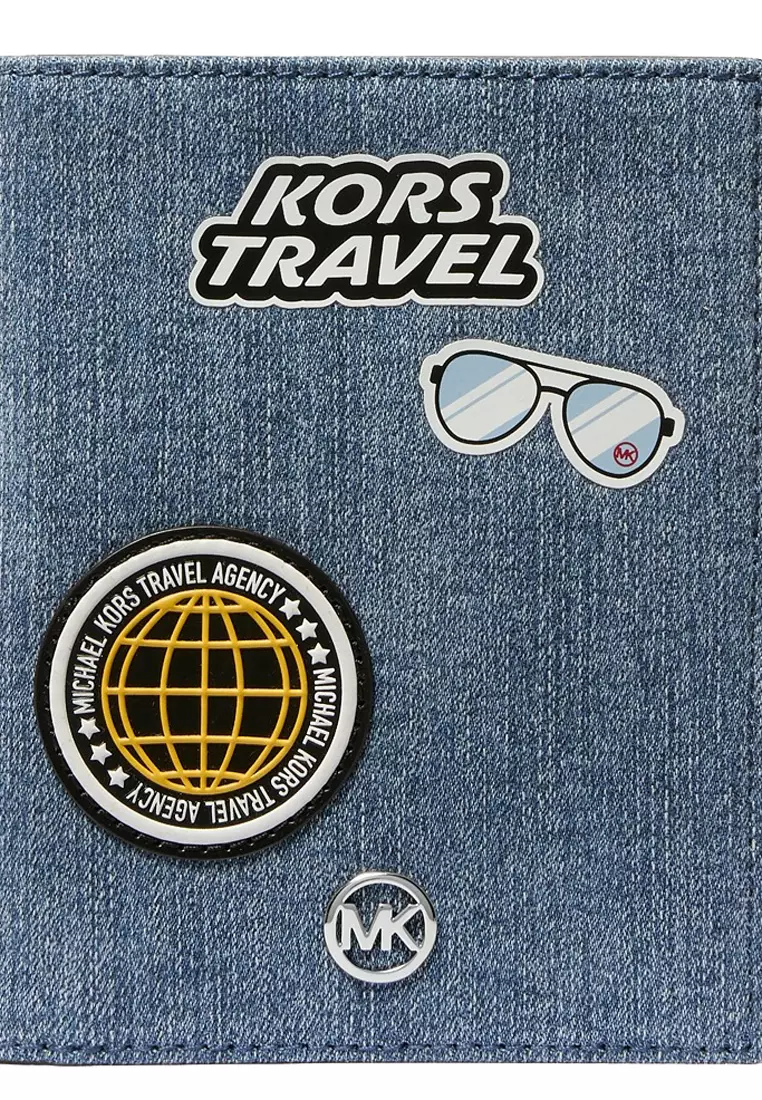 Buy MICHAEL KORS Jet Set Travel Medium Passport Case with Patches - Denim 2025 Online | ZALORA