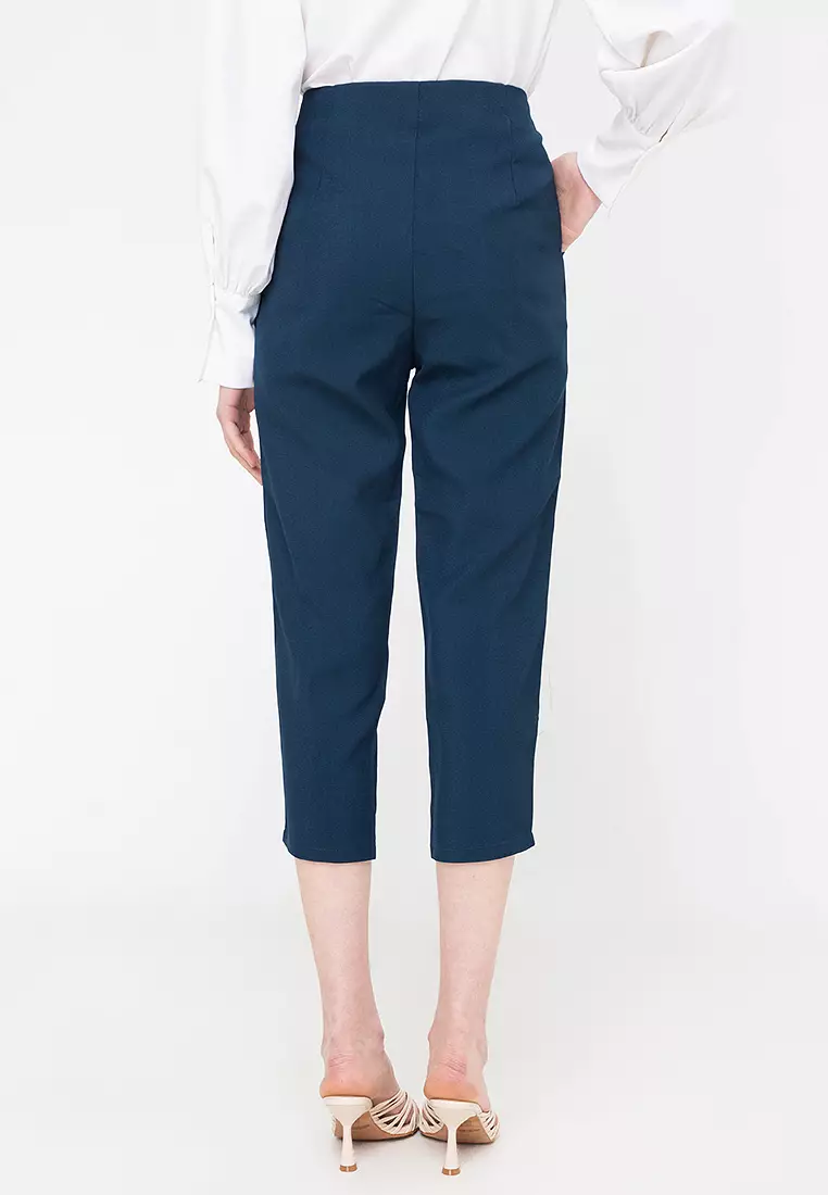 Buy BADOMODA Trinity Cropped Slacks With Front Zipper 2024 Online ...