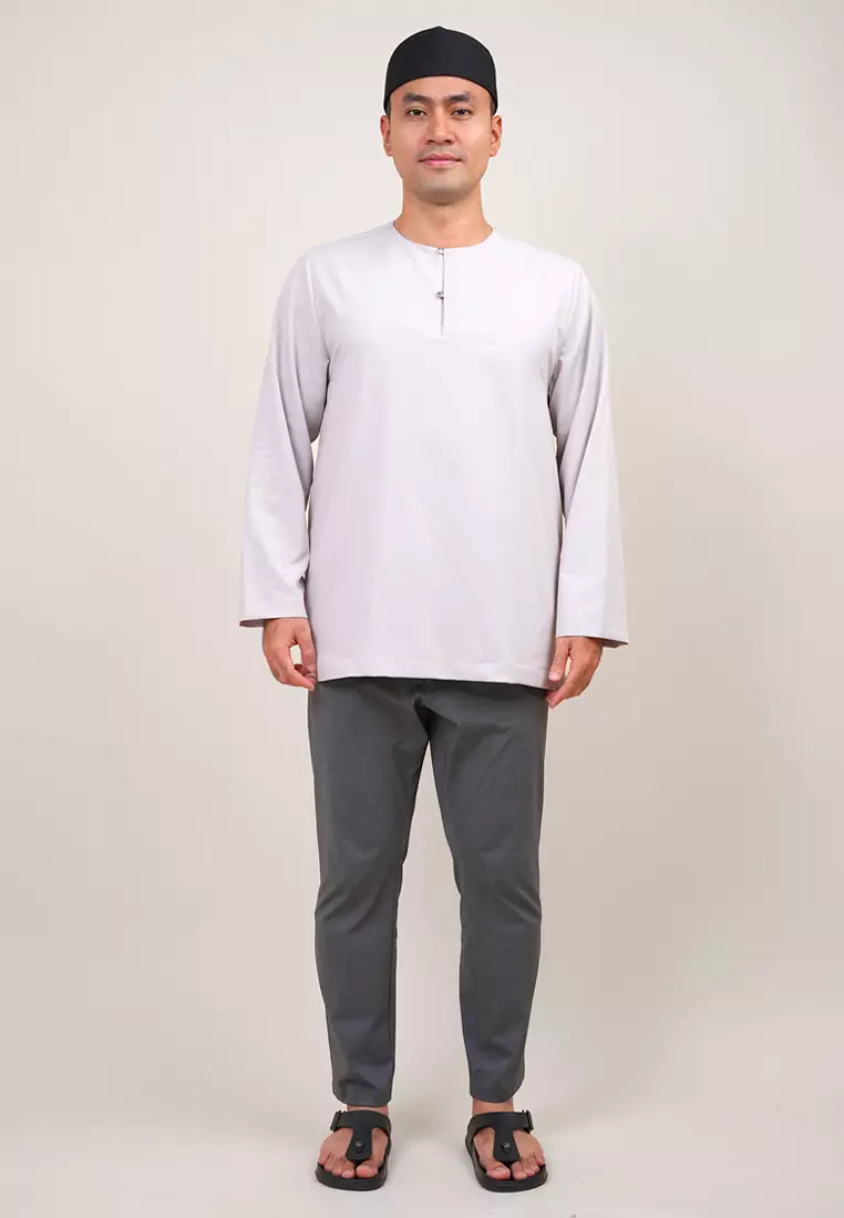 Buy SITI KHADIJAH Siti Khadijah Basheer Top in Light Grey Online ...