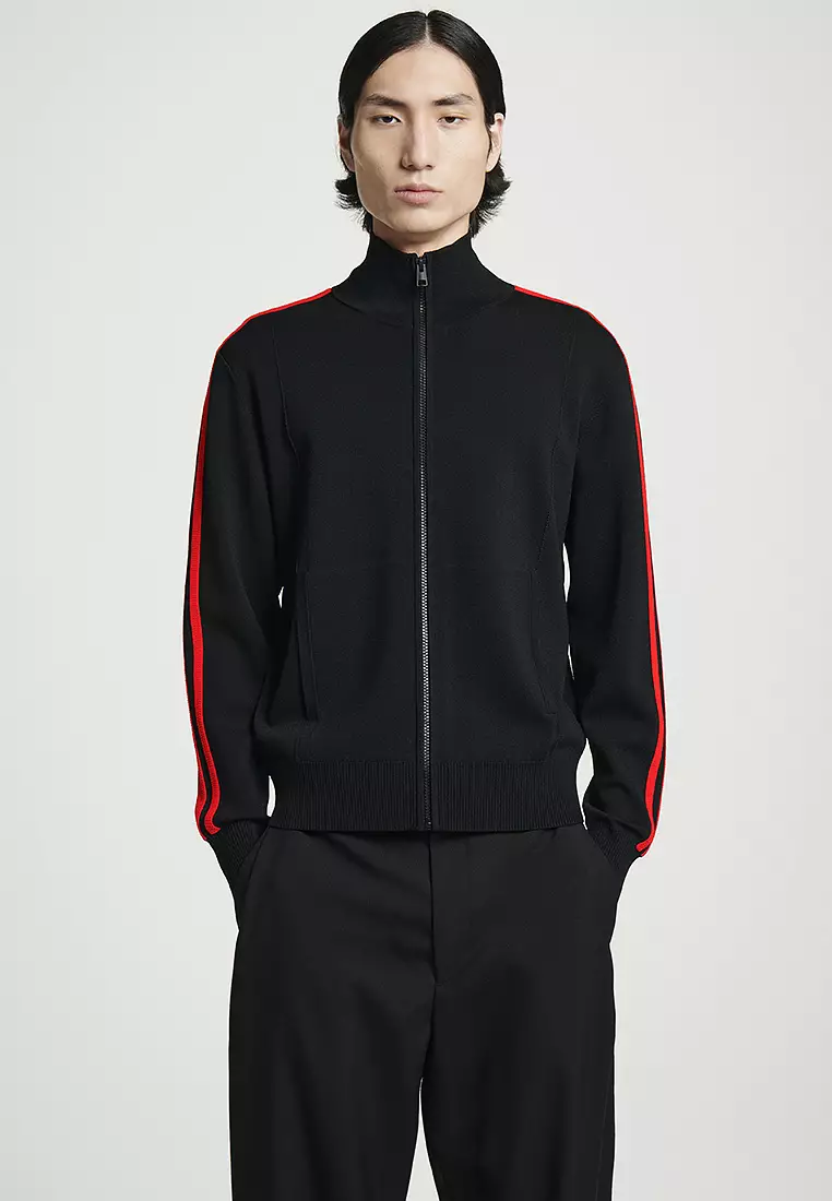 Buy COS Contrast-Stripe Knitted Track Jacket Online | ZALORA Malaysia